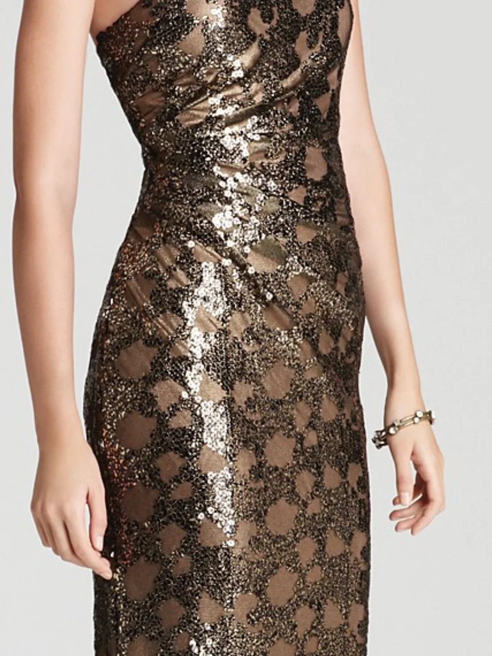 David Meister | Dresses | David Meister Gold Bronze And Black Sequin ...